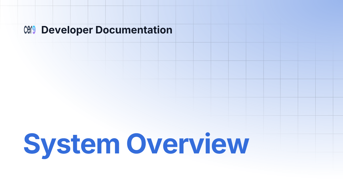 System Overview | Developer Documentation